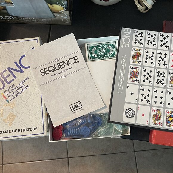 Jax | Games | Original Sequence Game With Folding Board Cards And Chips ...